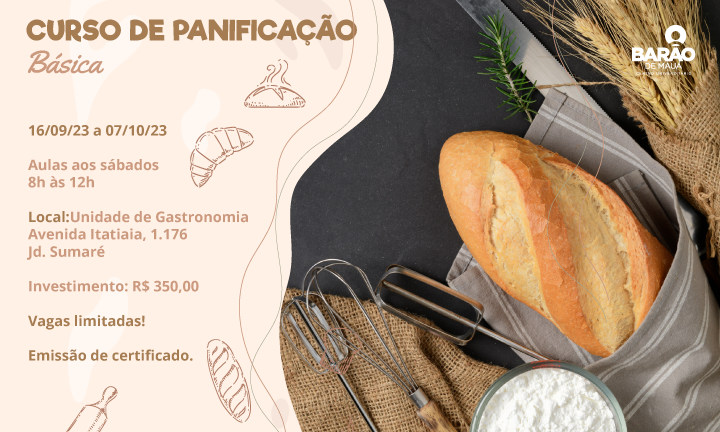 Curso Panificação Básica - Barão de Mauá
